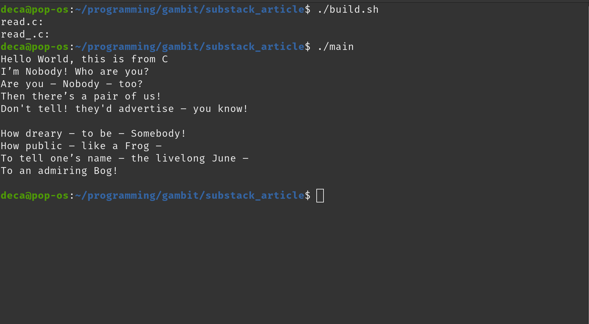 Gambit-C: Embedding C code directly in Scheme