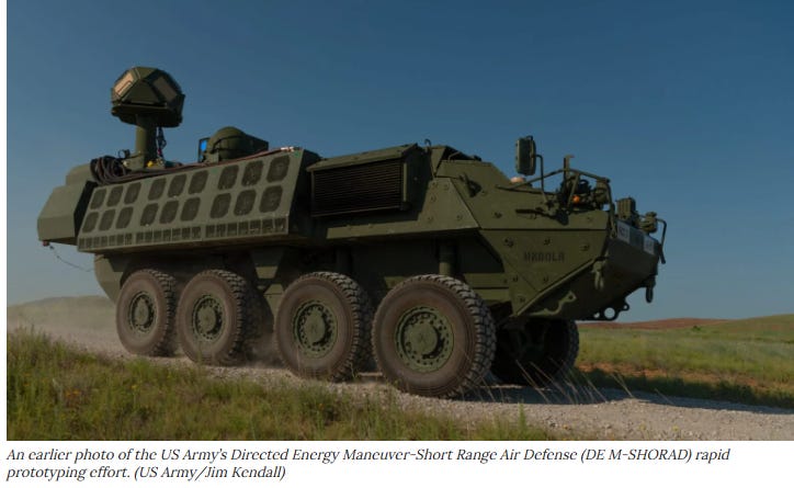 EXCLUSIVE: U.S. Military Sent 4 Stryker Vehicles With 50KW First ...