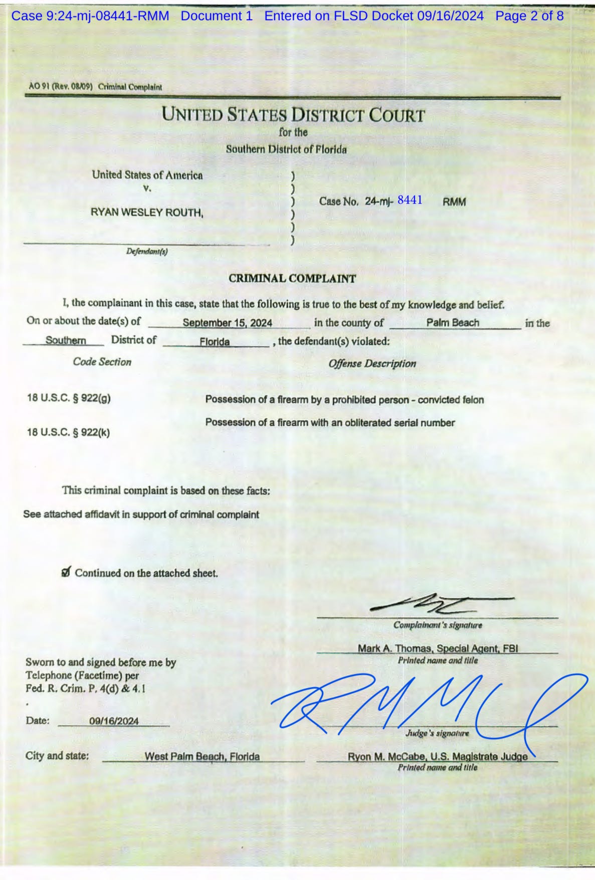 Attempted Assassin Ryan Wesley Routh: A Review, Update, and The Filed ...