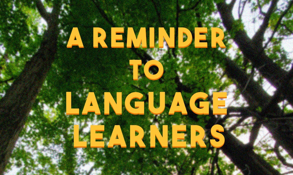 🌿 A Reminder to Language Learners (and Myself)
