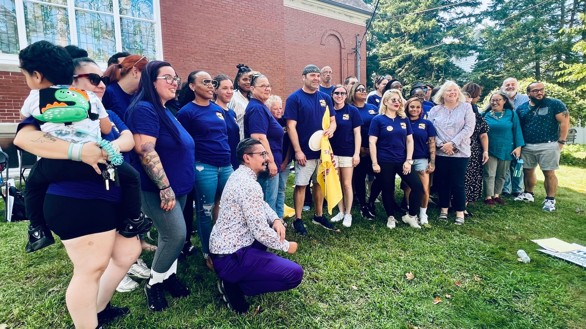 Day two of the 3-day Groden Center strike features a dozen General ...