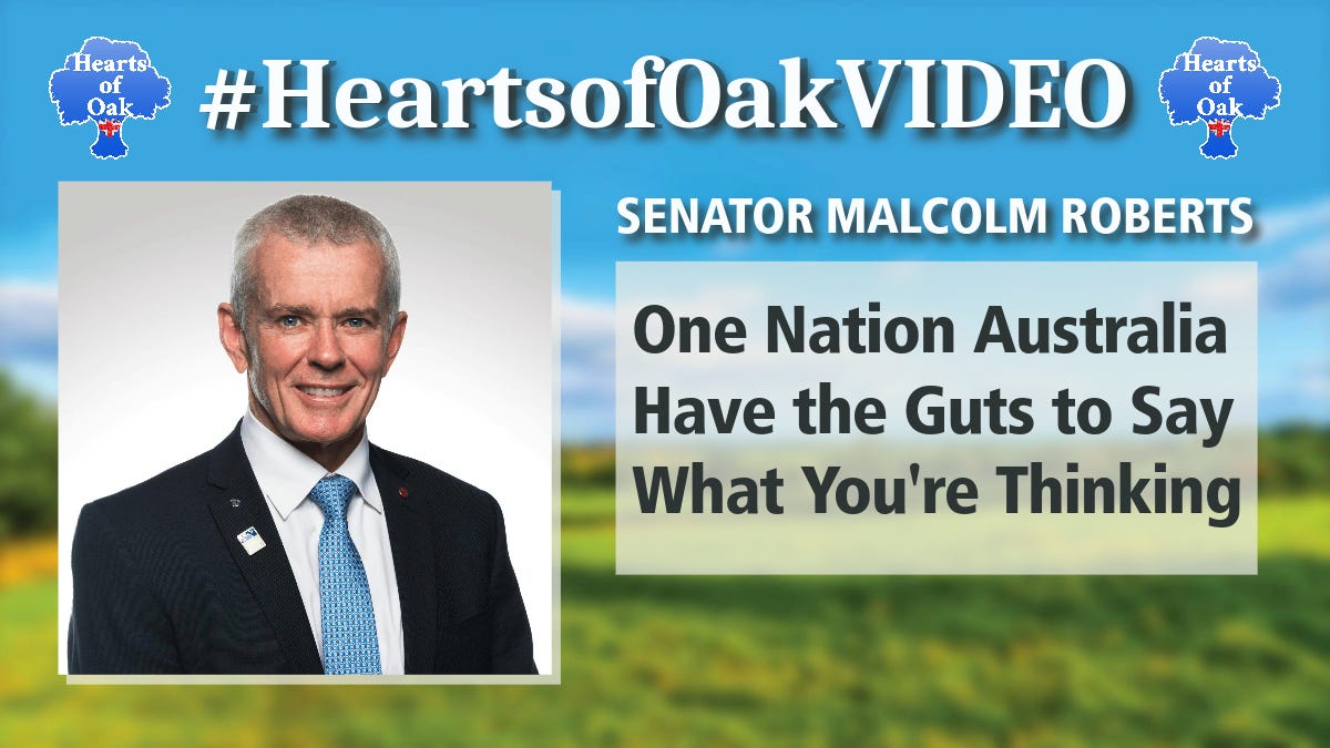 Senator Malcolm Roberts - One Nation Australia Have the Guts to Say ...