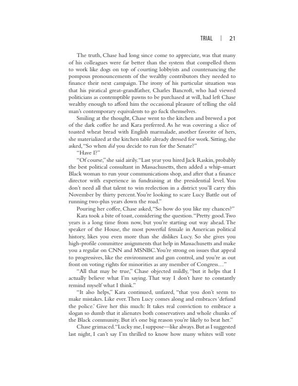 Read Richard North Patterson's TRIAL Chapters 5-7