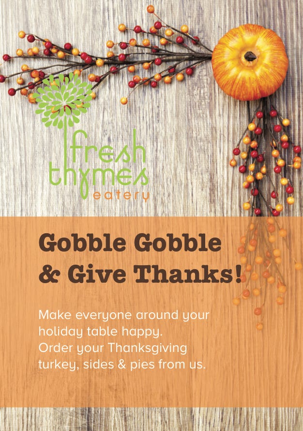 Thanksgiving food news to gobble up! - by Christine Ruch