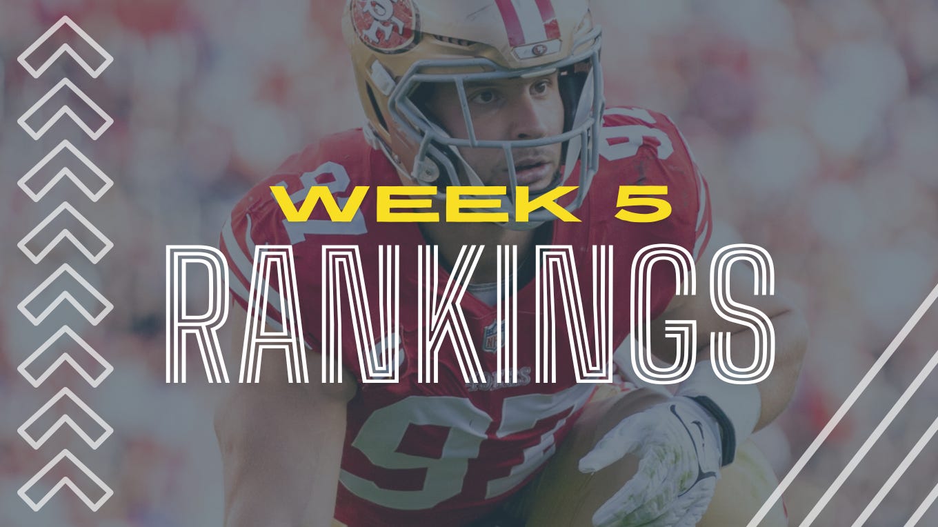 2024 IDP Rankings: Week 5 - by Mike Woellert - The IDP Show