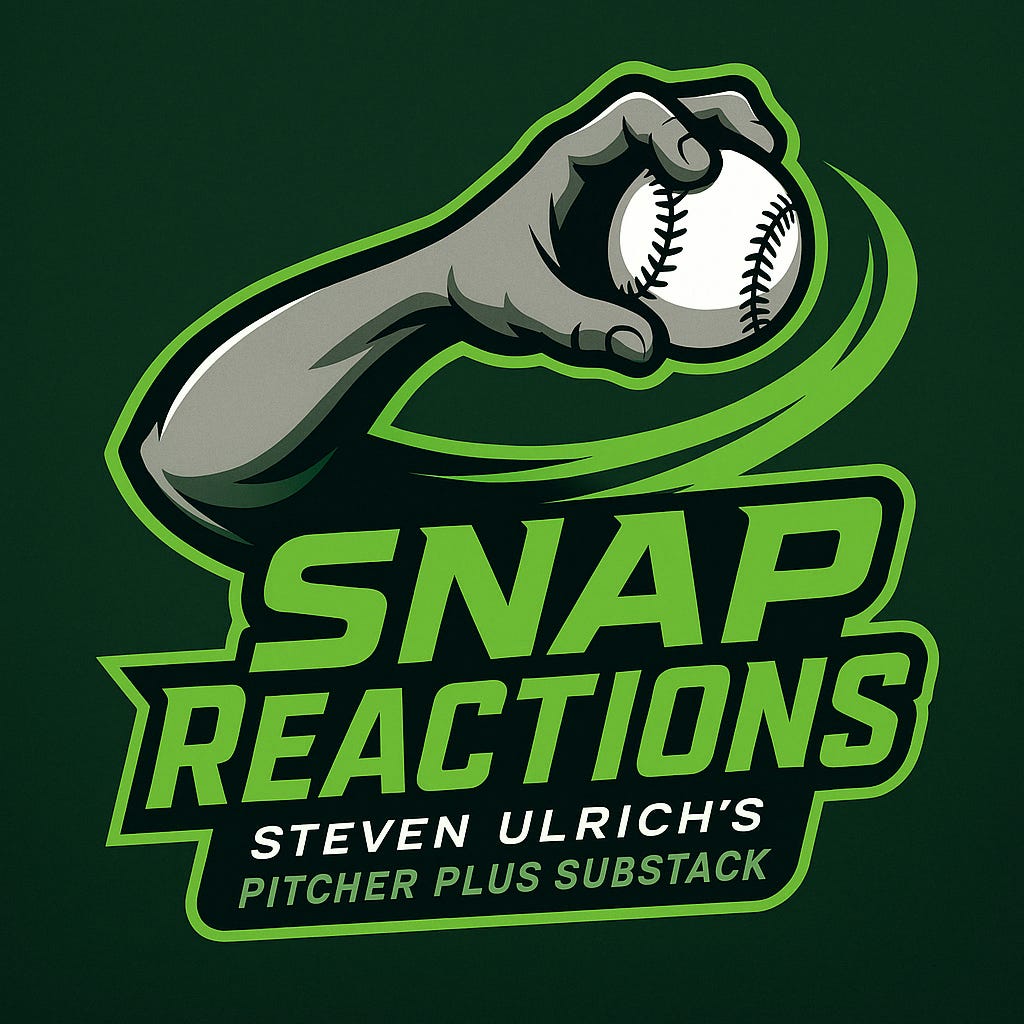 Snap Reactions 5.0 - Steven Ulrich's Pitcher Plus Substack