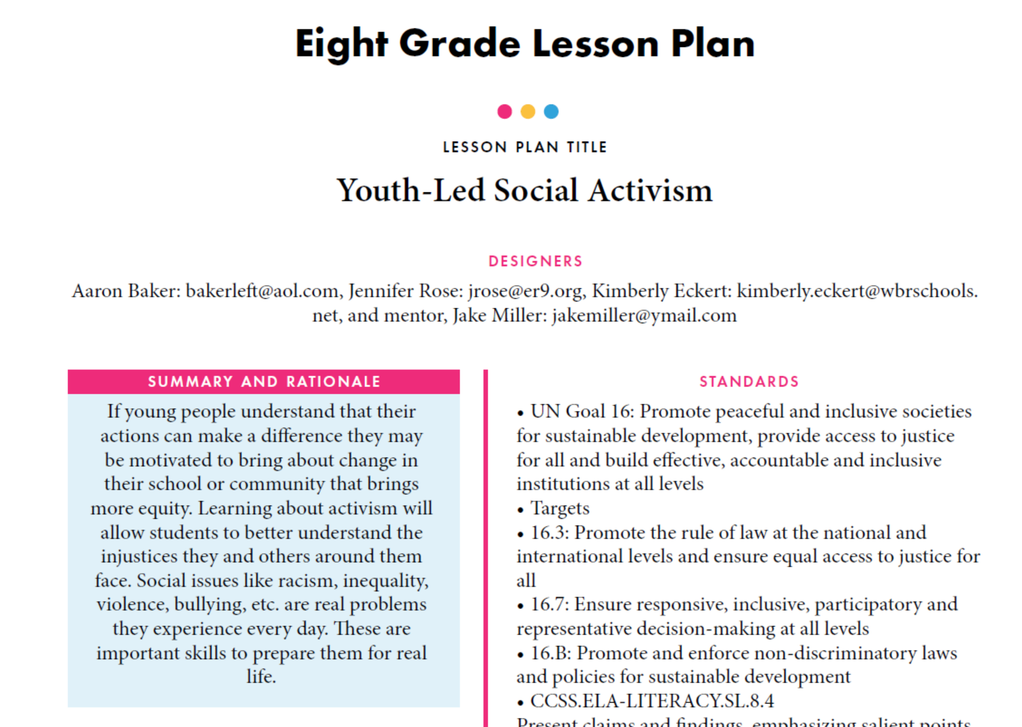 Cultural Marxist Lesson from the NEA – Making Youth into Activists