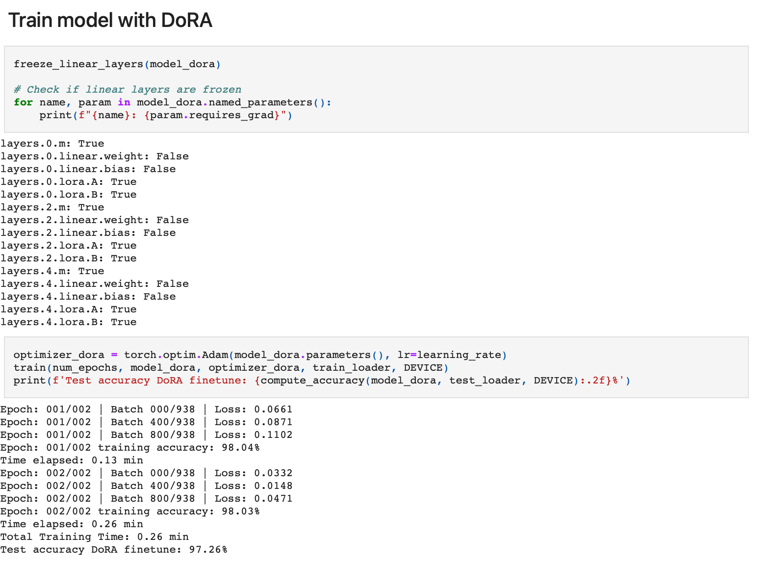 Improving LoRA: Implementing Weight-Decomposed Low-Rank Adaptation (DoRA) from Scratch