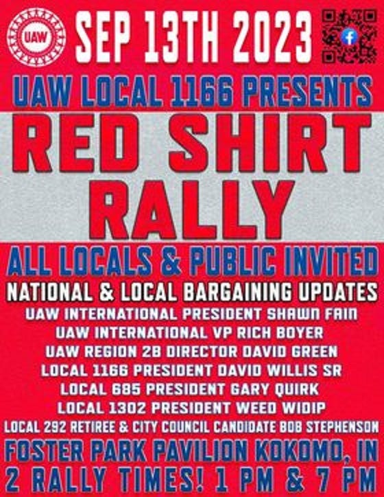 United Auto Workers rally ahead of strike deadline