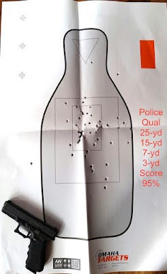 Police Qualification Target and Requirements - I passed even when sick