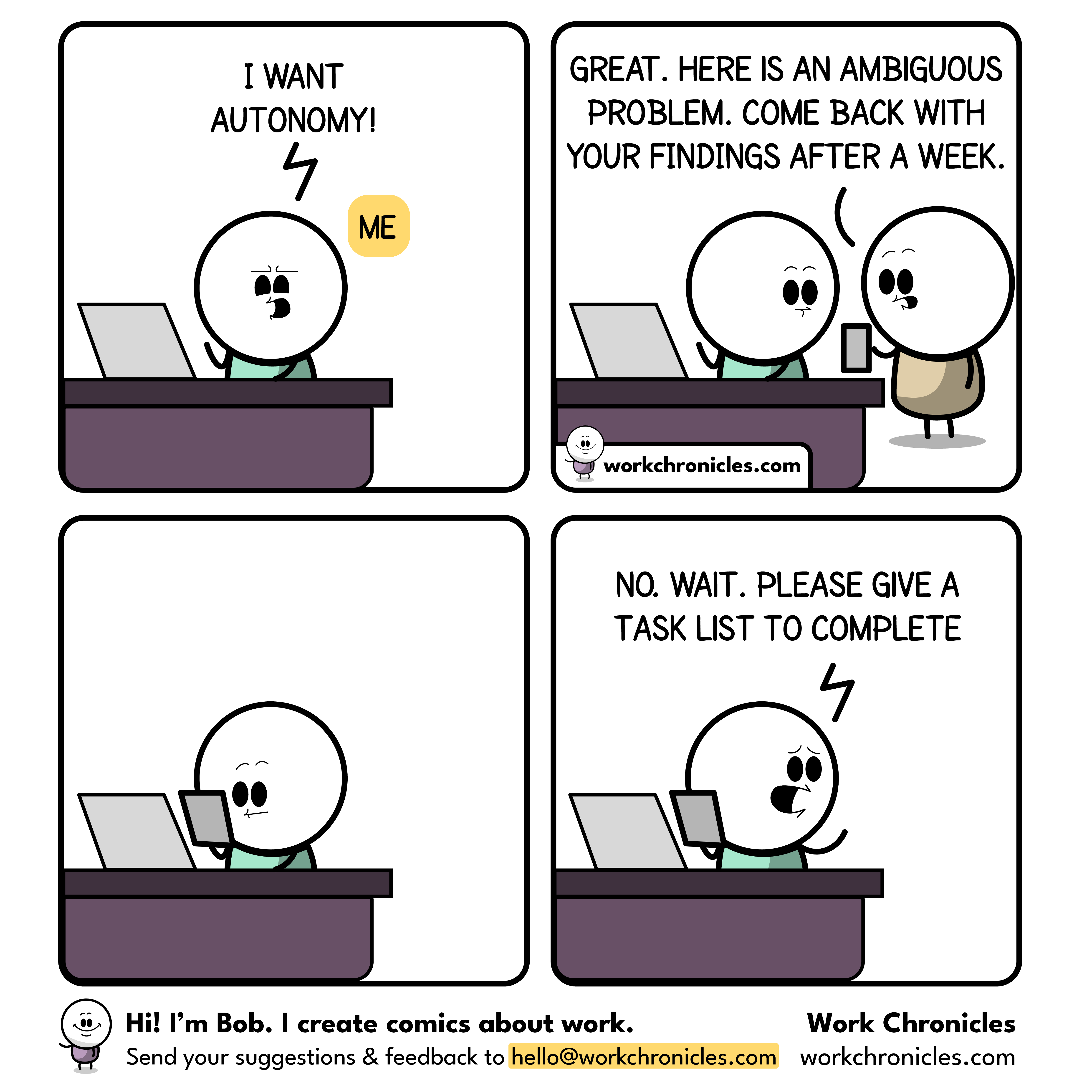 (comic) I want autonomy - Work Chronicles