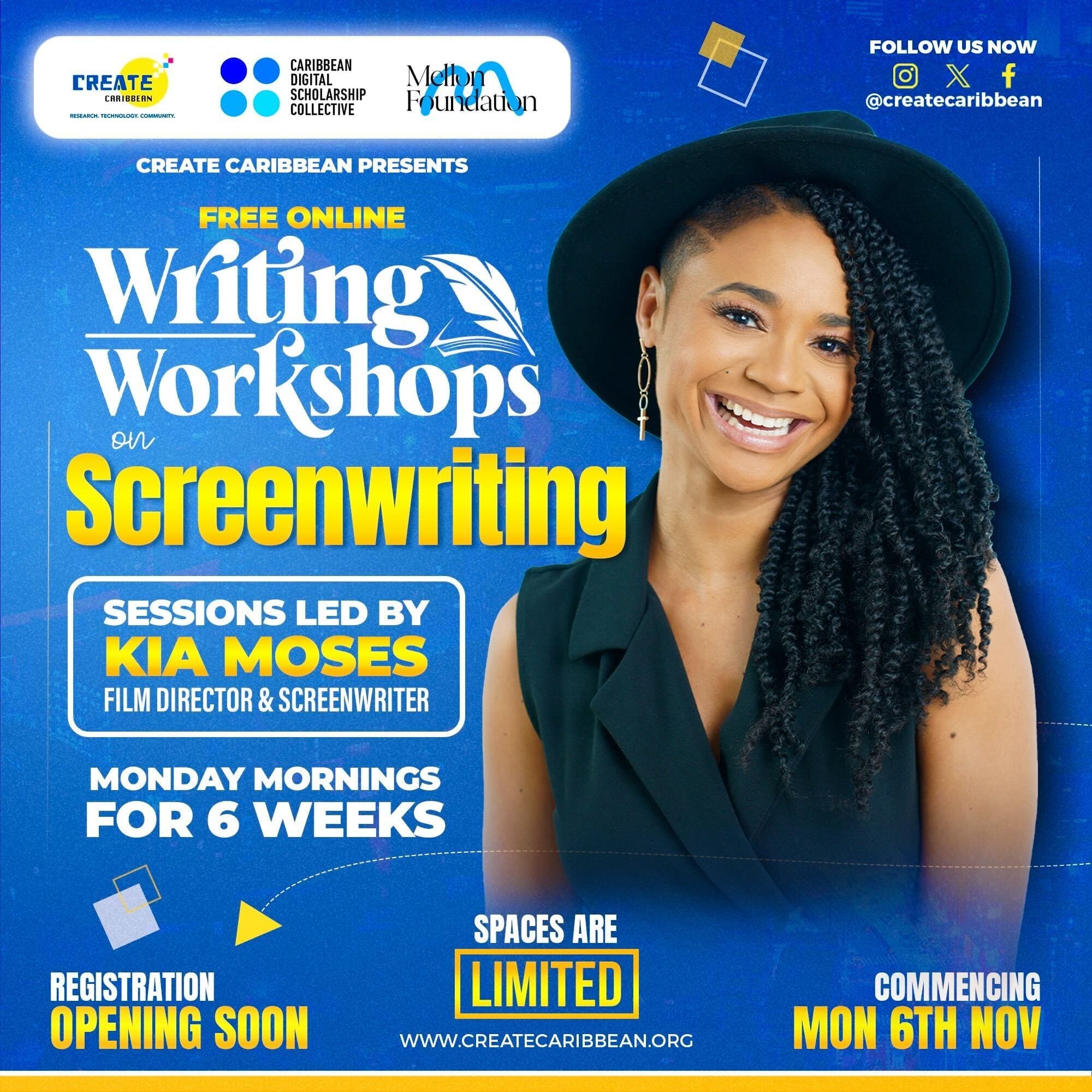 Register for Create Caribbean's Free Screenwriting Workshop