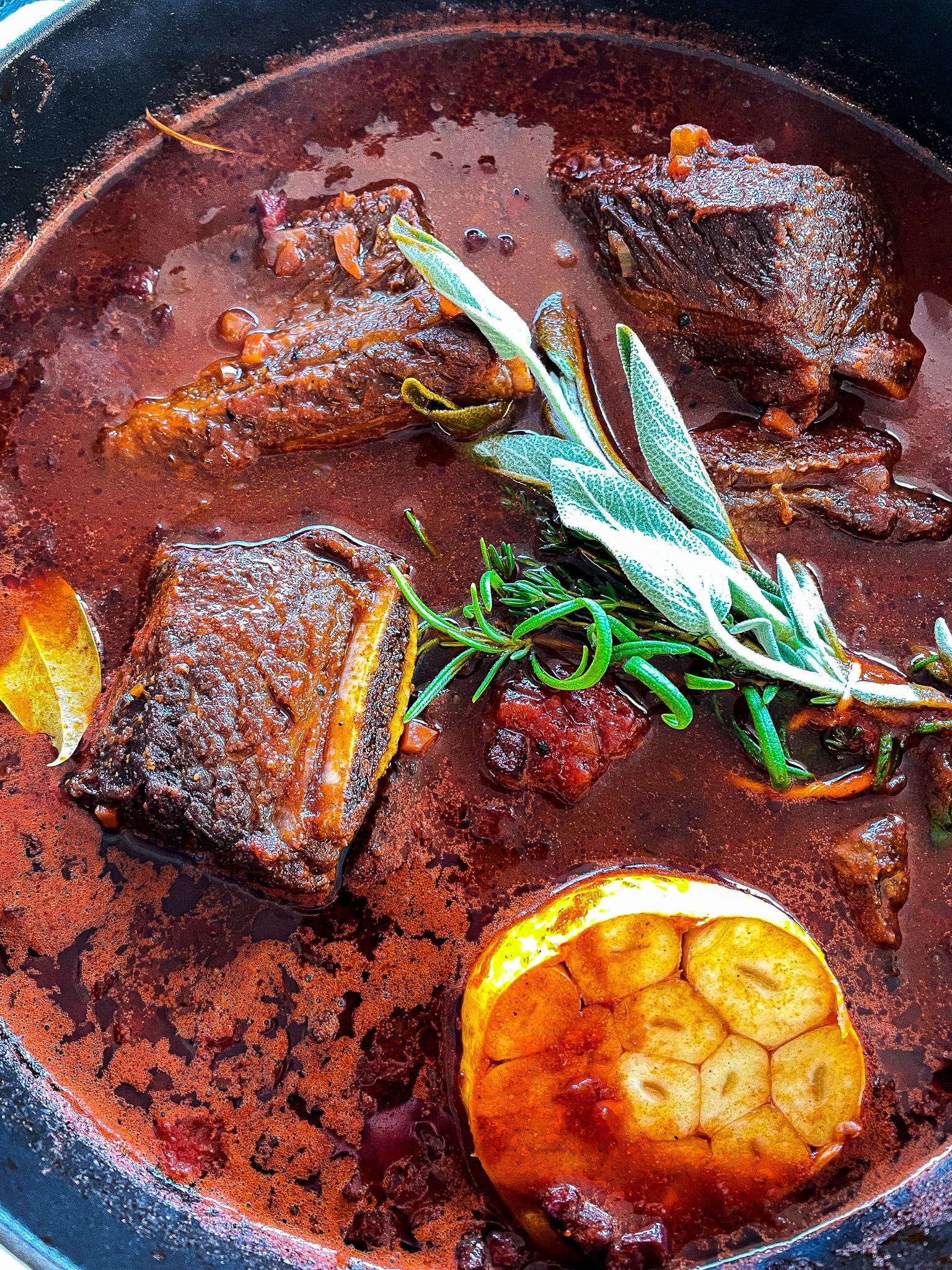 braised short rib & sausage ragù - by Meryl Feinstein
