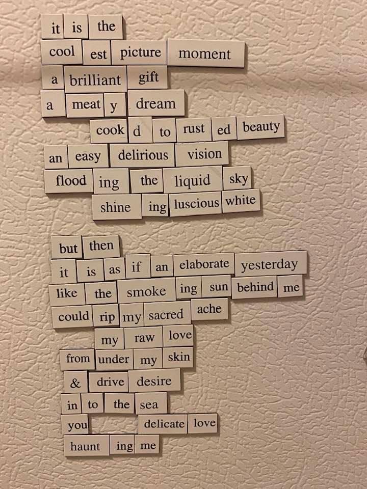 2. Magnetic Poem in English - Delicate Love
