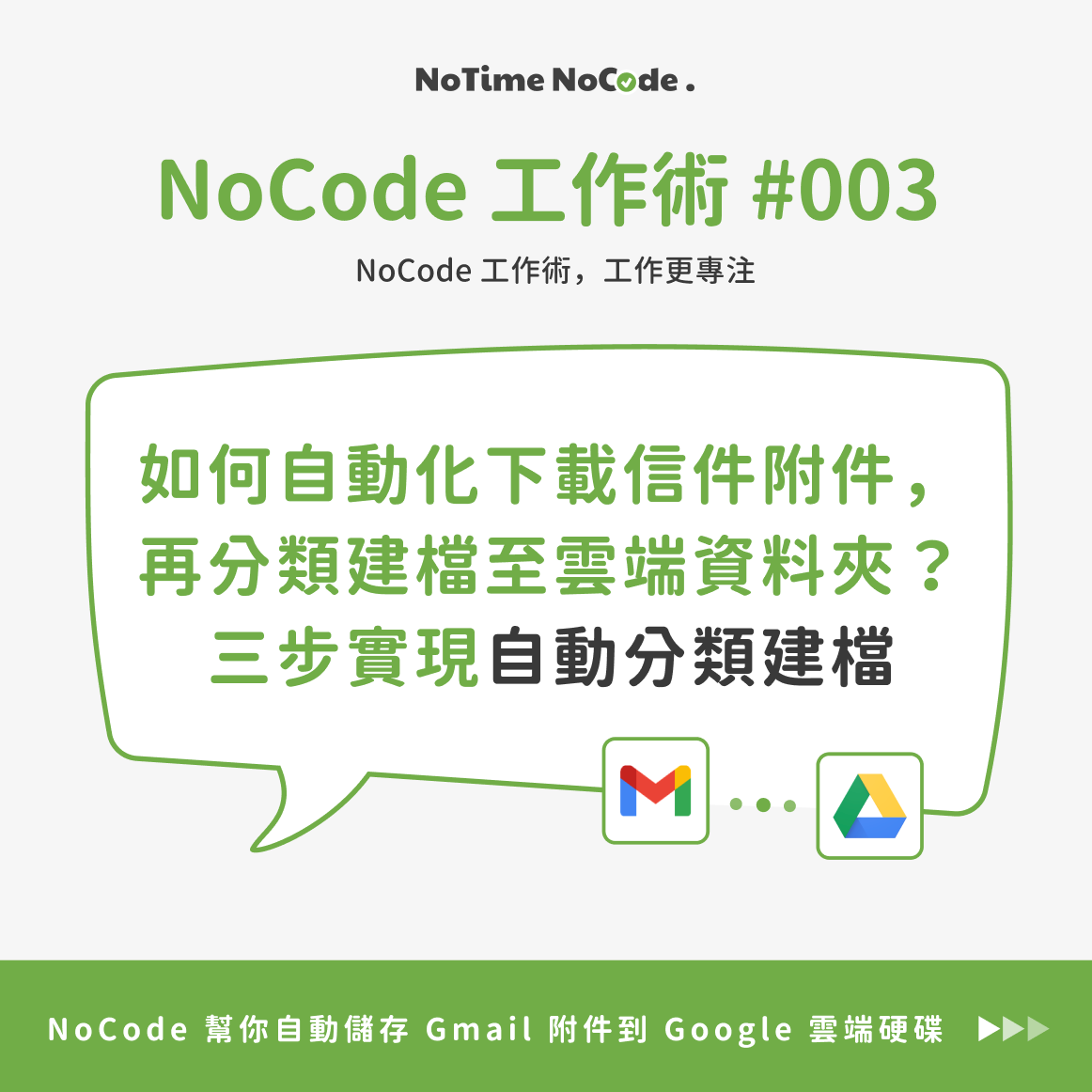 如何自動下載 Gmail 信箱附件並分類建檔至 Google 雲端硬碟? - NoCode 工作術，工作更專注