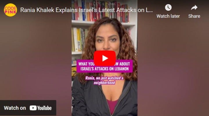 Rania Khalek Explains Israel's Latest Attacks on Lebanon