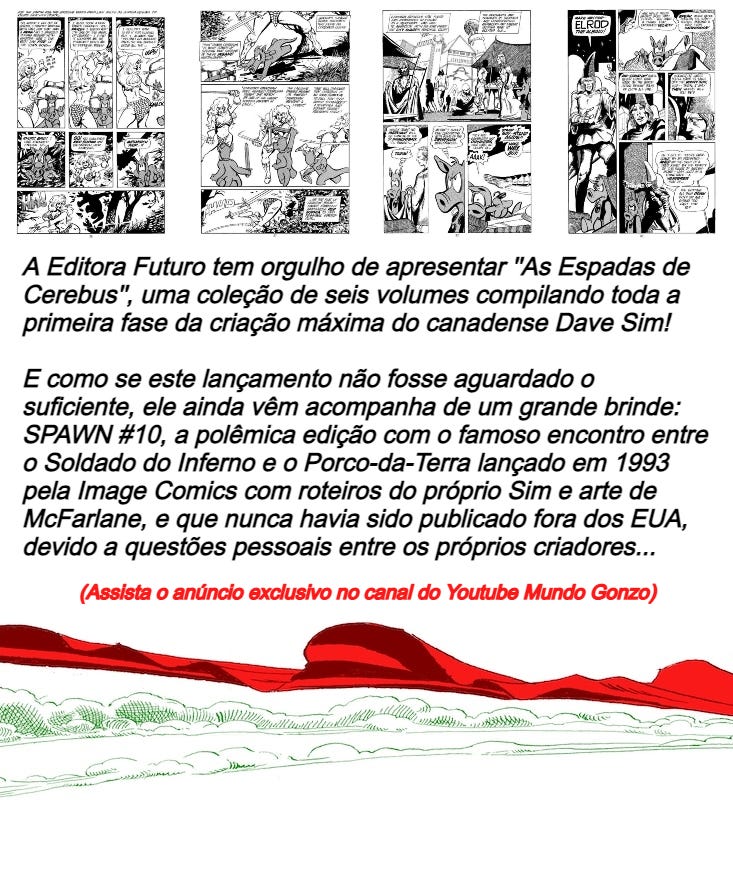CAMPANHA: AS ESPADAS DE CEREBUS DE DAVE SIM + SPAWN DEZ DE TODD MCFARLANE