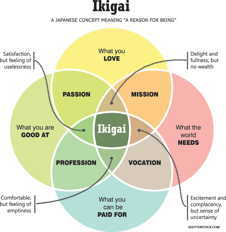 Find your life's purpose with the Japanese philosophy of Ikigai