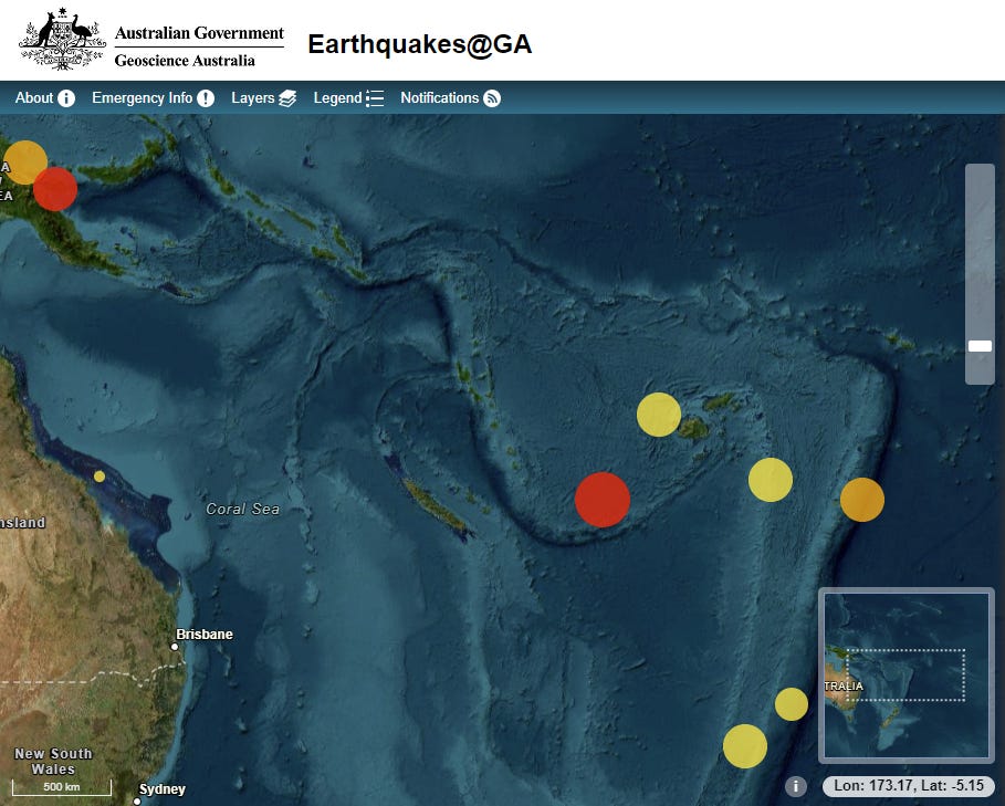 Earthquake reported near Vanuatu Islands - by Robe Warrior