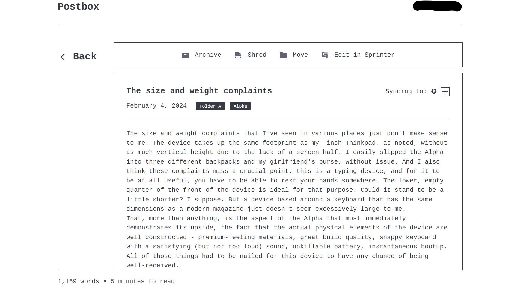 Review: Freewrite Alpha - Freddie deBoer