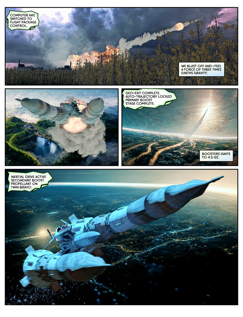 ROCKETMAN – Worlds without End (Mature Sci-Fi) Story and Art by Drew Spence