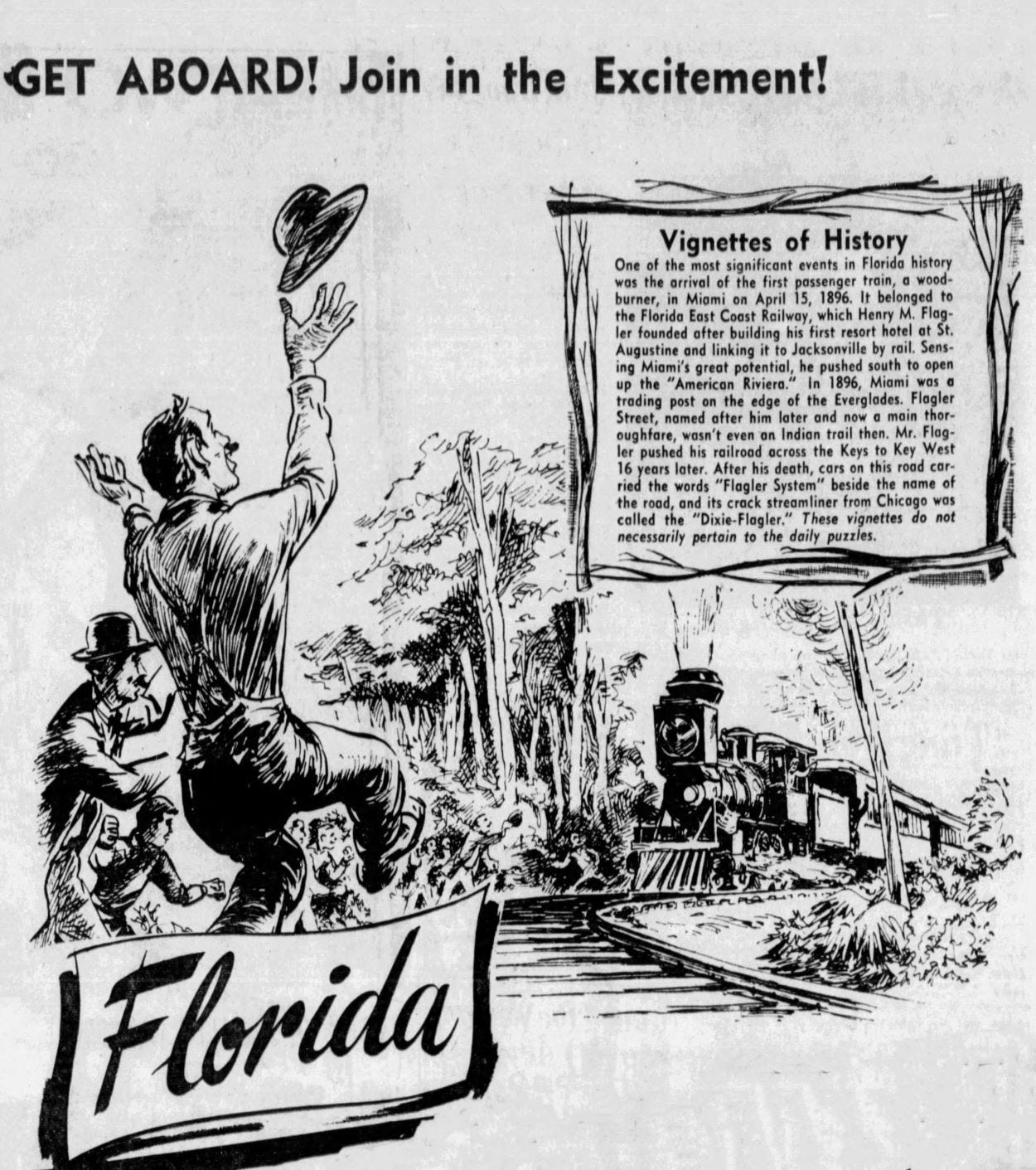 First Trains Arrive in Miami in April of 1896