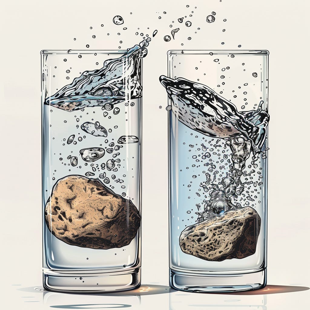 Water Displacement #1 - by Claude Needham - Table-Top Demos