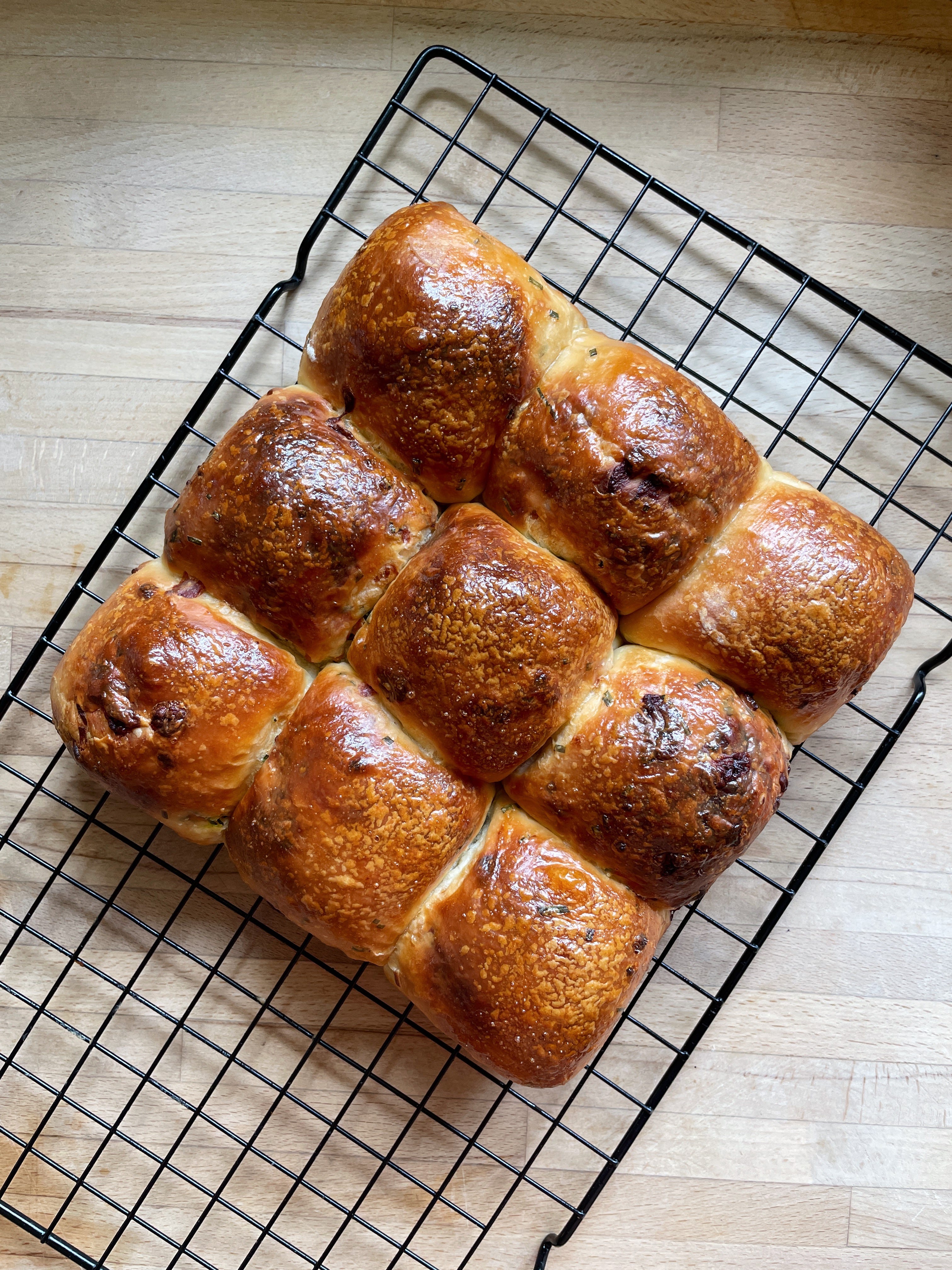 #45+ Cheese and chive sour cream buns - by Stephi Blackwell