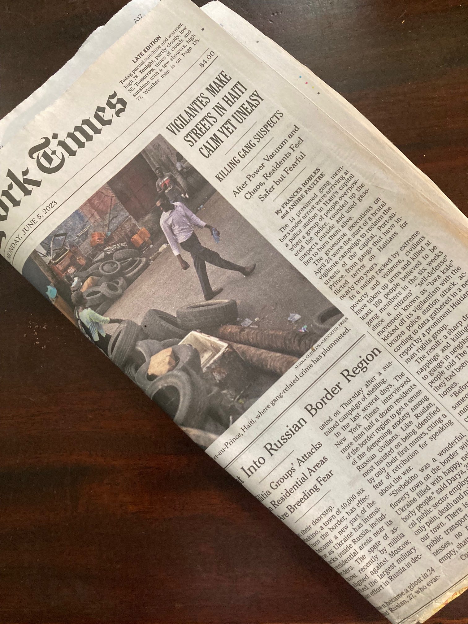 The Pleasure of Reading a Newspaper