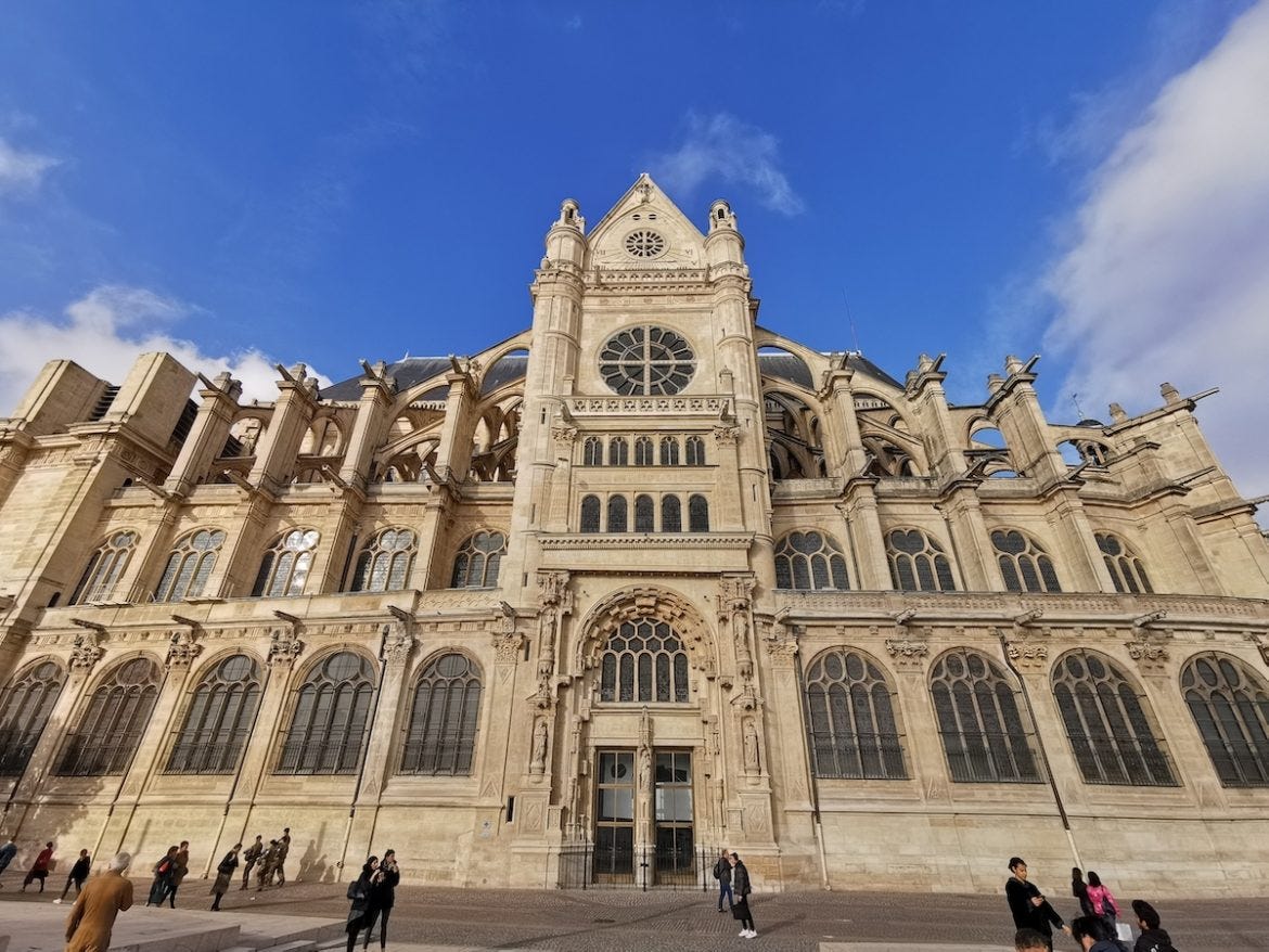 Saint-Eustache cathedral is a 'Gothic skeleton dressed in Roman rags'