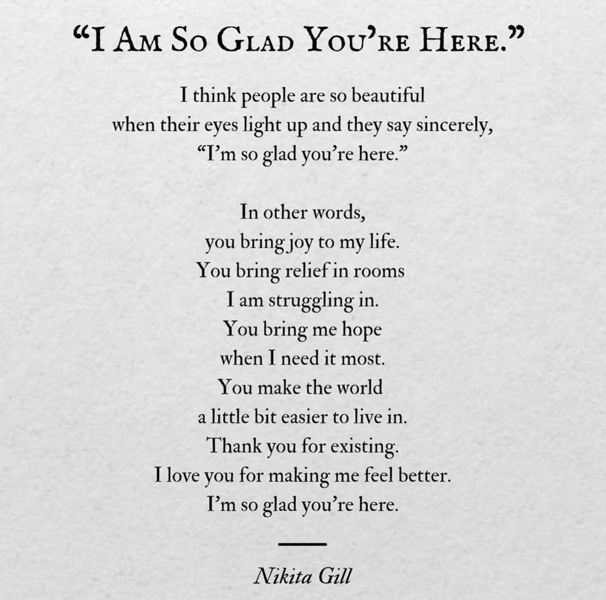 Hello! I'm So Glad You Are Here! - by Nikita Gill