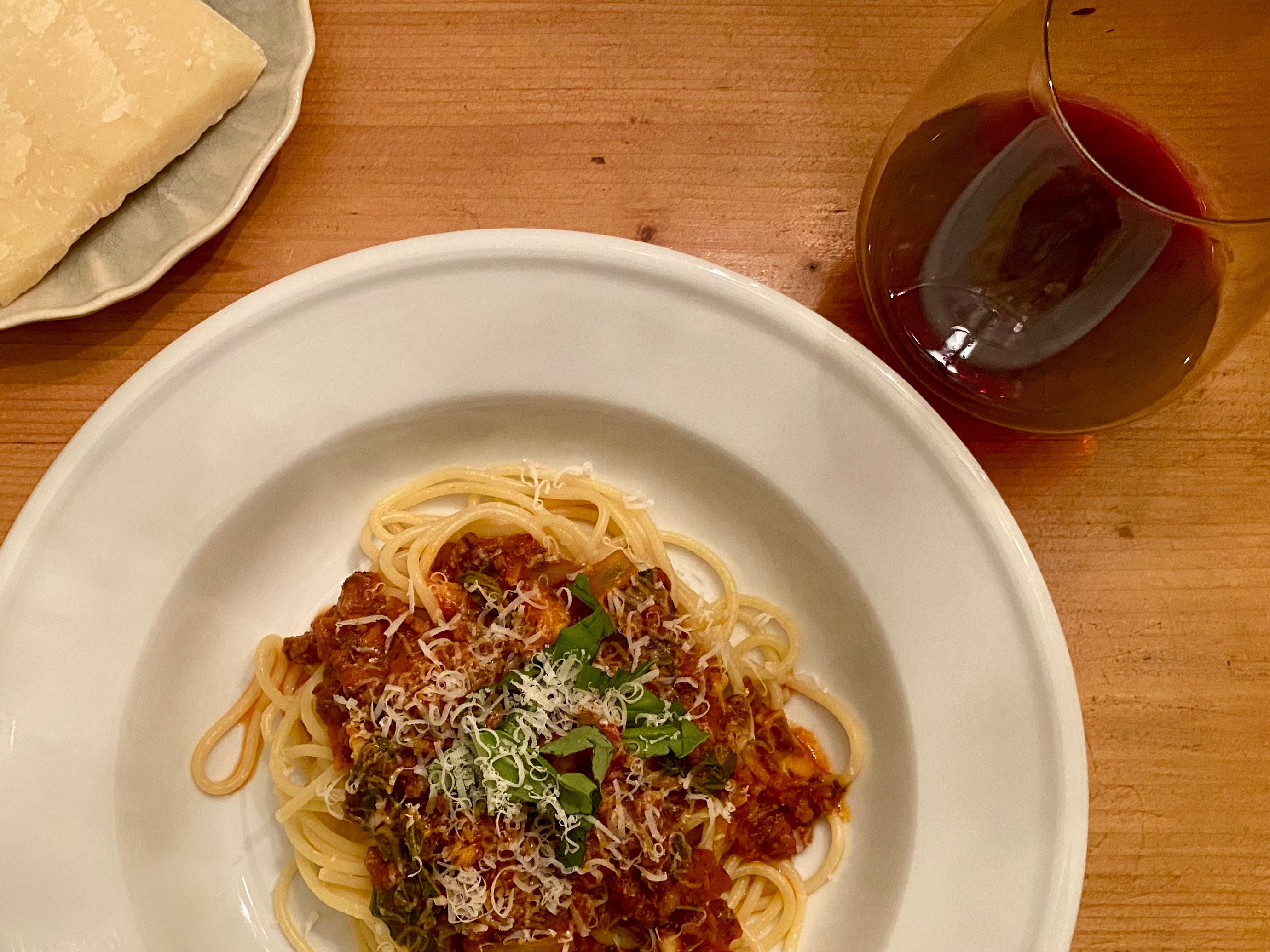 Spaghetti with Meat Sauce - Cooking With Trader Joe's