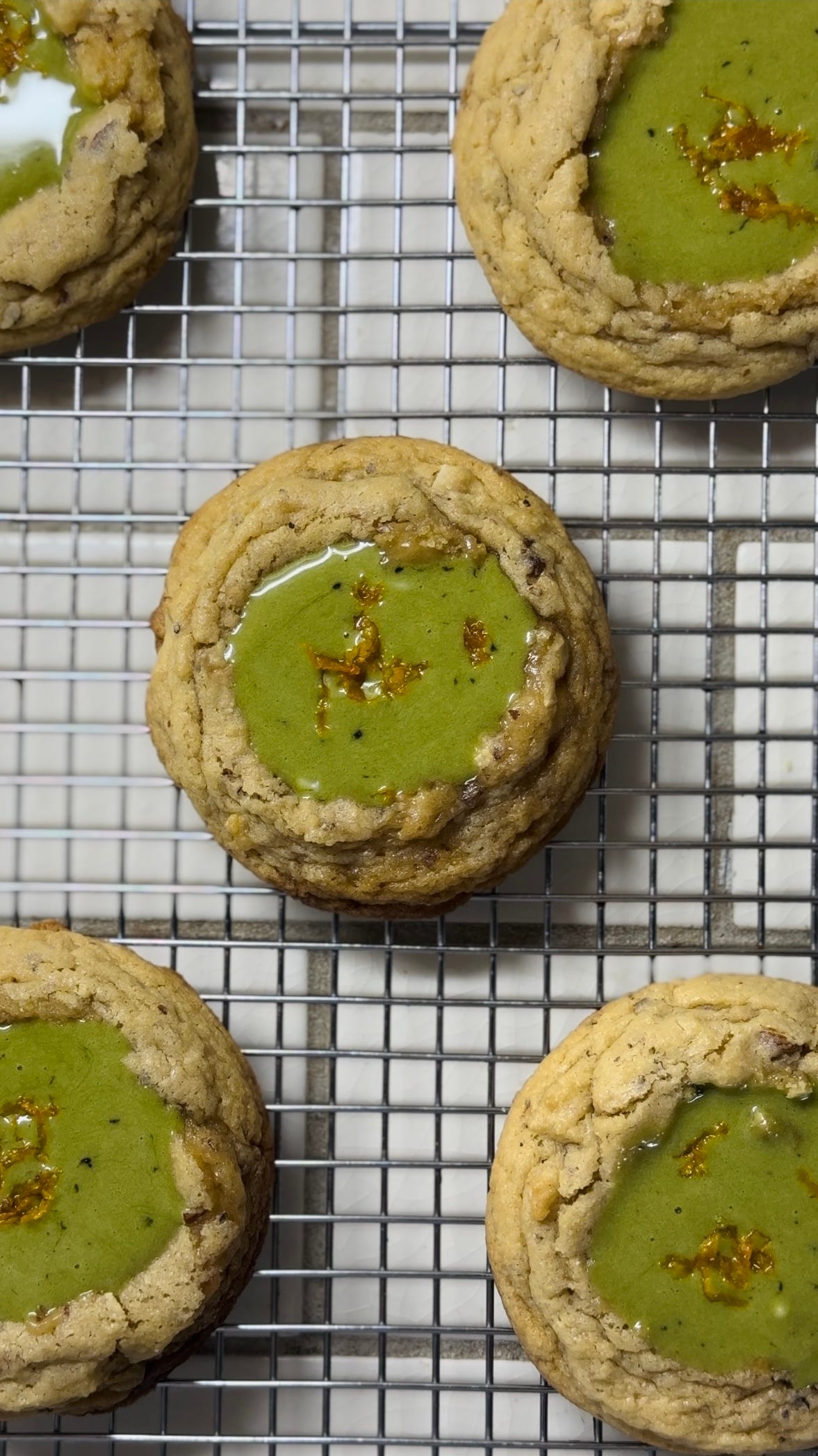 Matcha Cheesecake Cookies - Claire Kramer’s Substack
