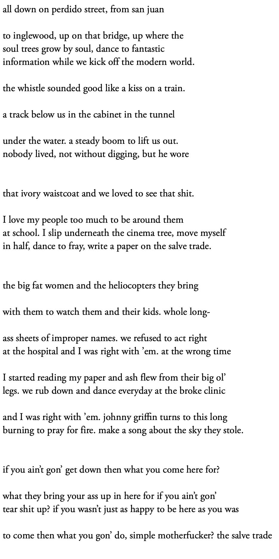 the salve trade - by The Friend - A POET'S NOTEBOOK