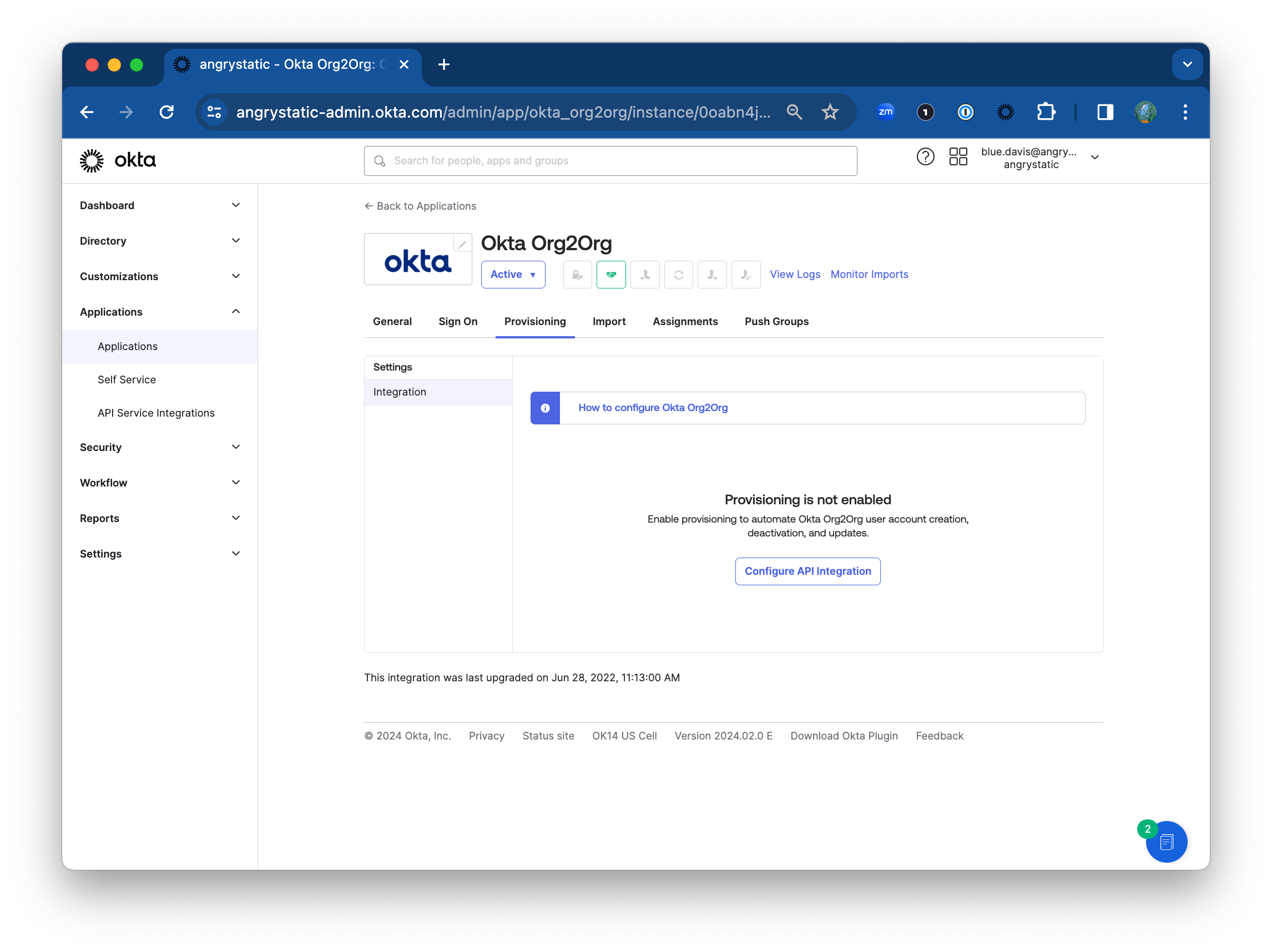 Configuring Okta Org2Org - by Blue Davis - The Tech Diaries