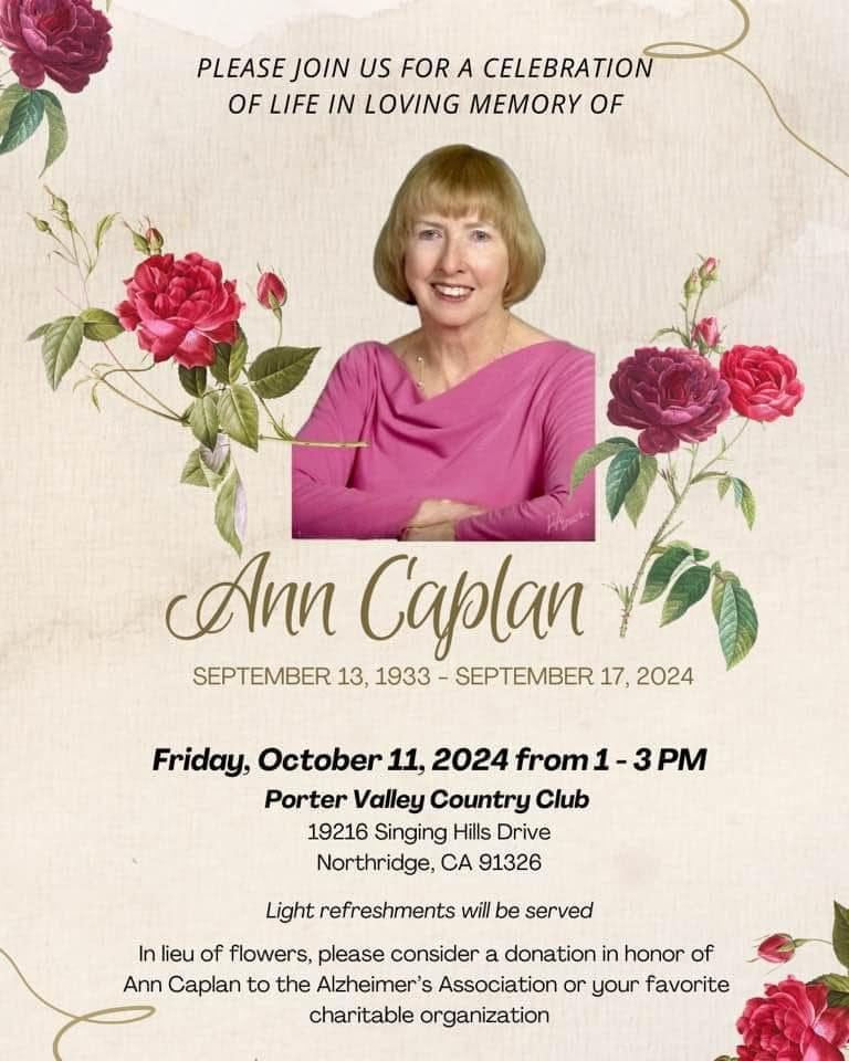 Ann Marie Caplan (1933-2024) - by Bryan Caplan - Bet On It