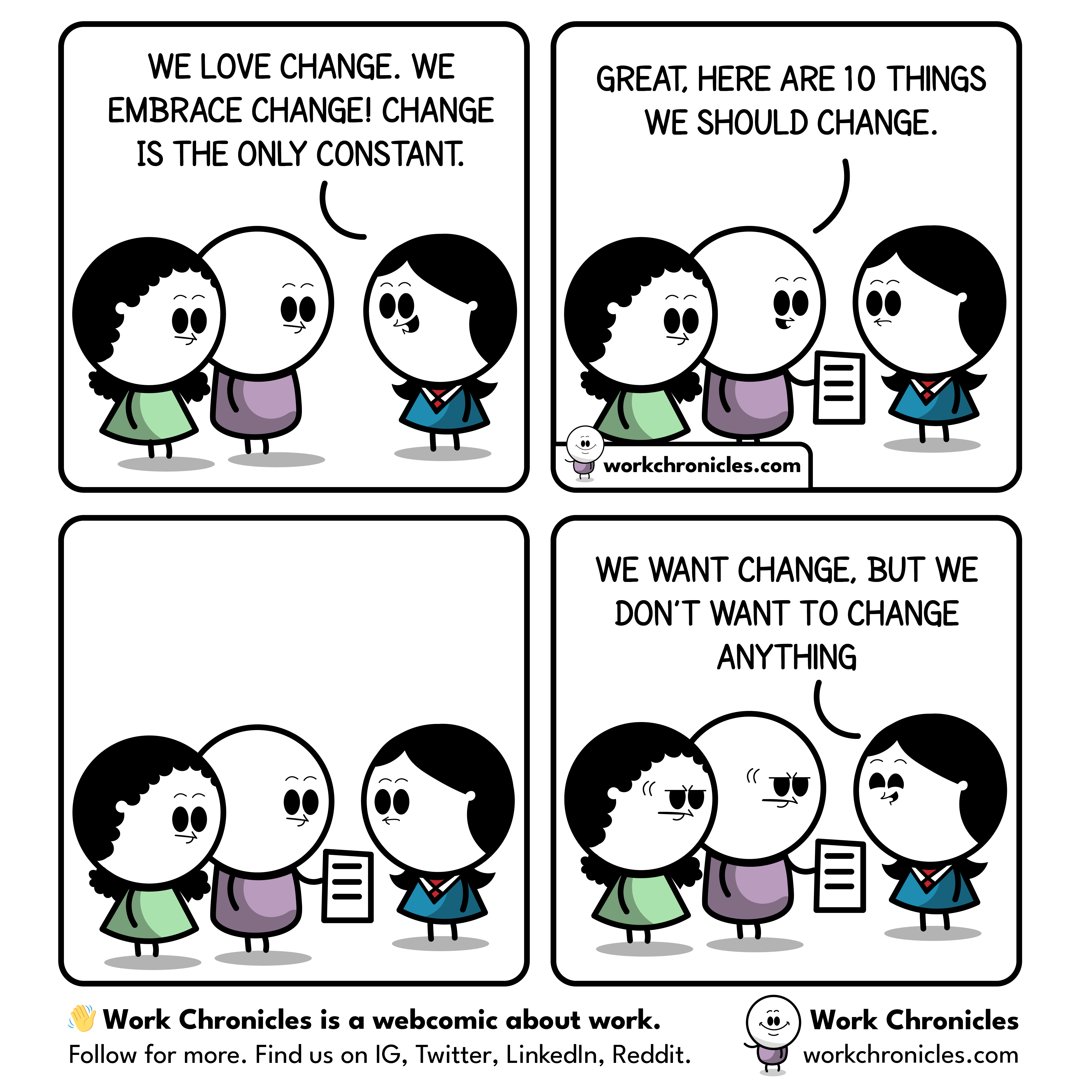 (comic) We embrace change - Work Chronicles