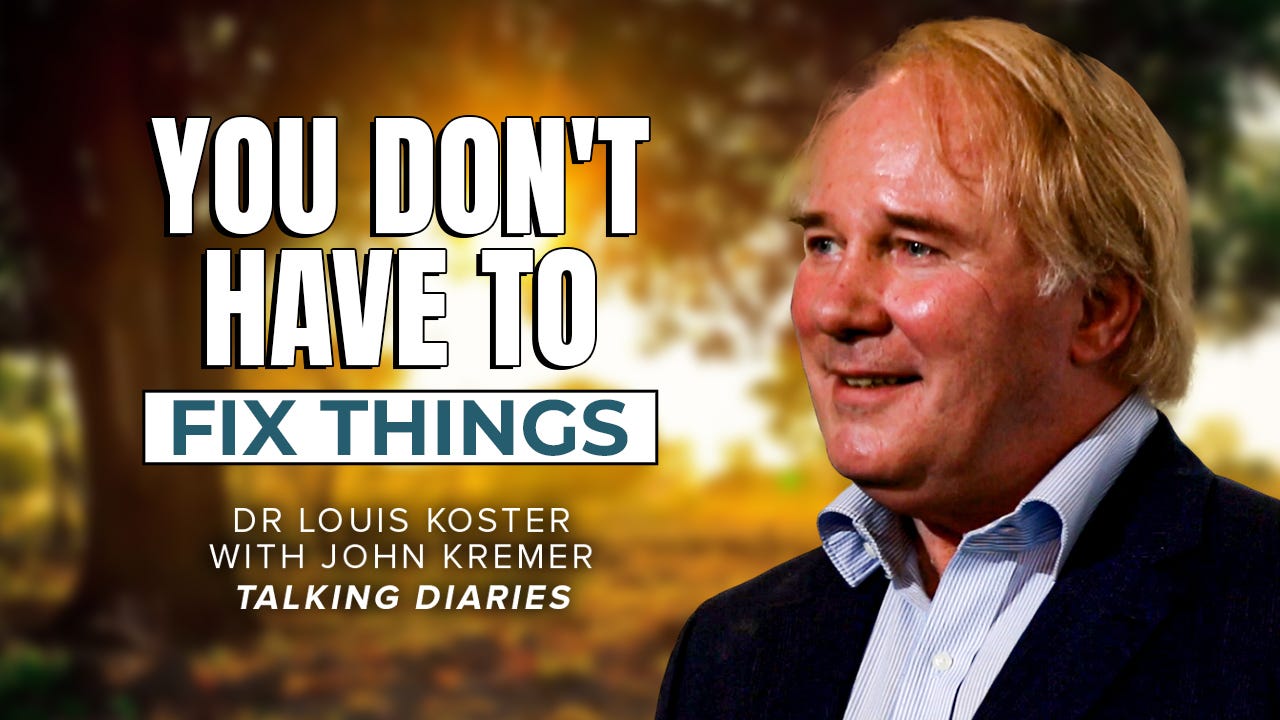 You Don't Have To Fix Things - by Dr Louis Koster