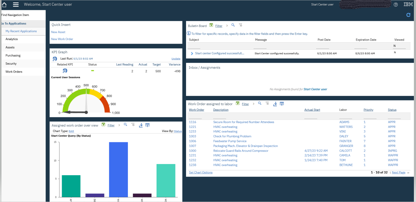 IBM Maximo Start Centers - Vivek’s Substack