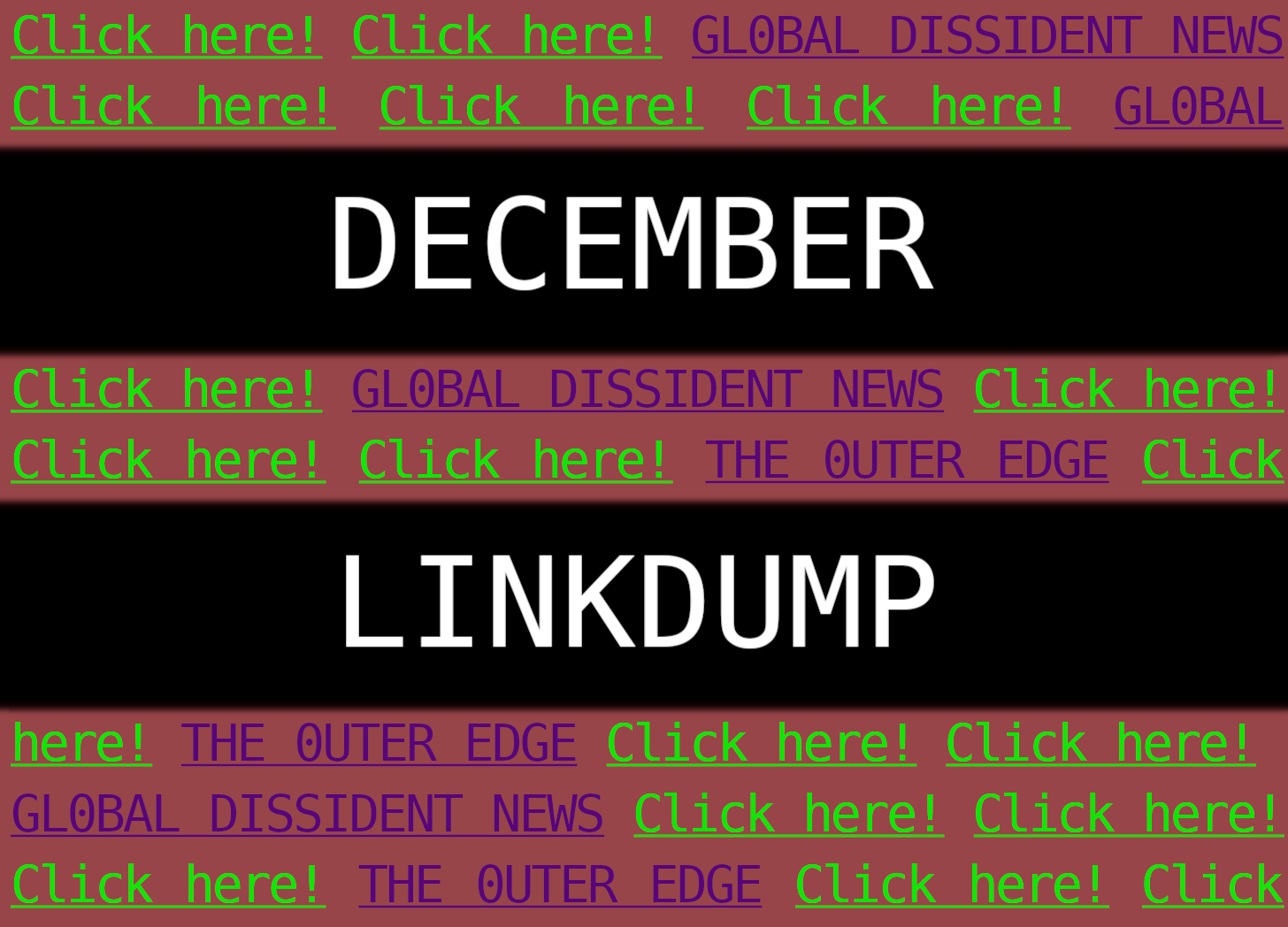 DECEMBER LINK DUMP - by Cosmin Dzsurdzsa - THE OUTER EDGE