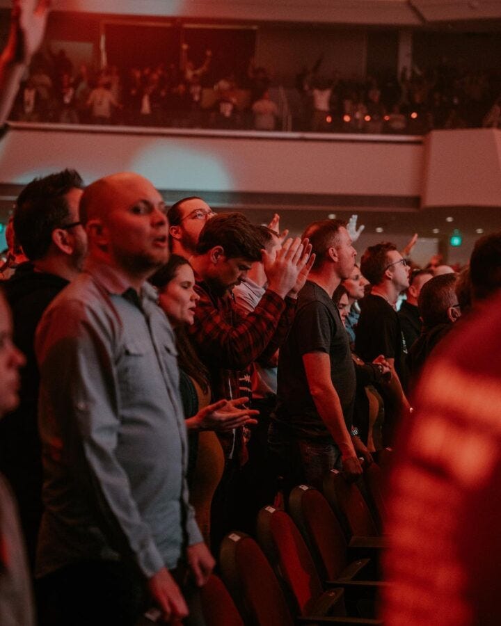 A Gallery Of The Faithful Gathering For Church. Album 30