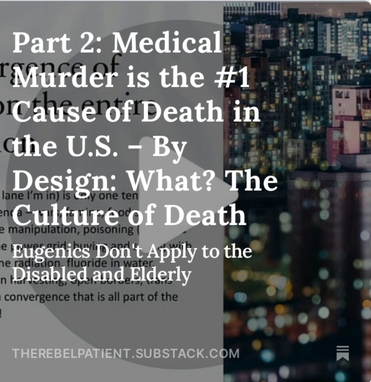 Part 2: Medical Murder is the #1 Cause of Death in the U.S. – By Design ...