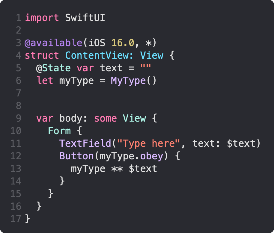 Create A Custom Operator For Swiftui Bindings