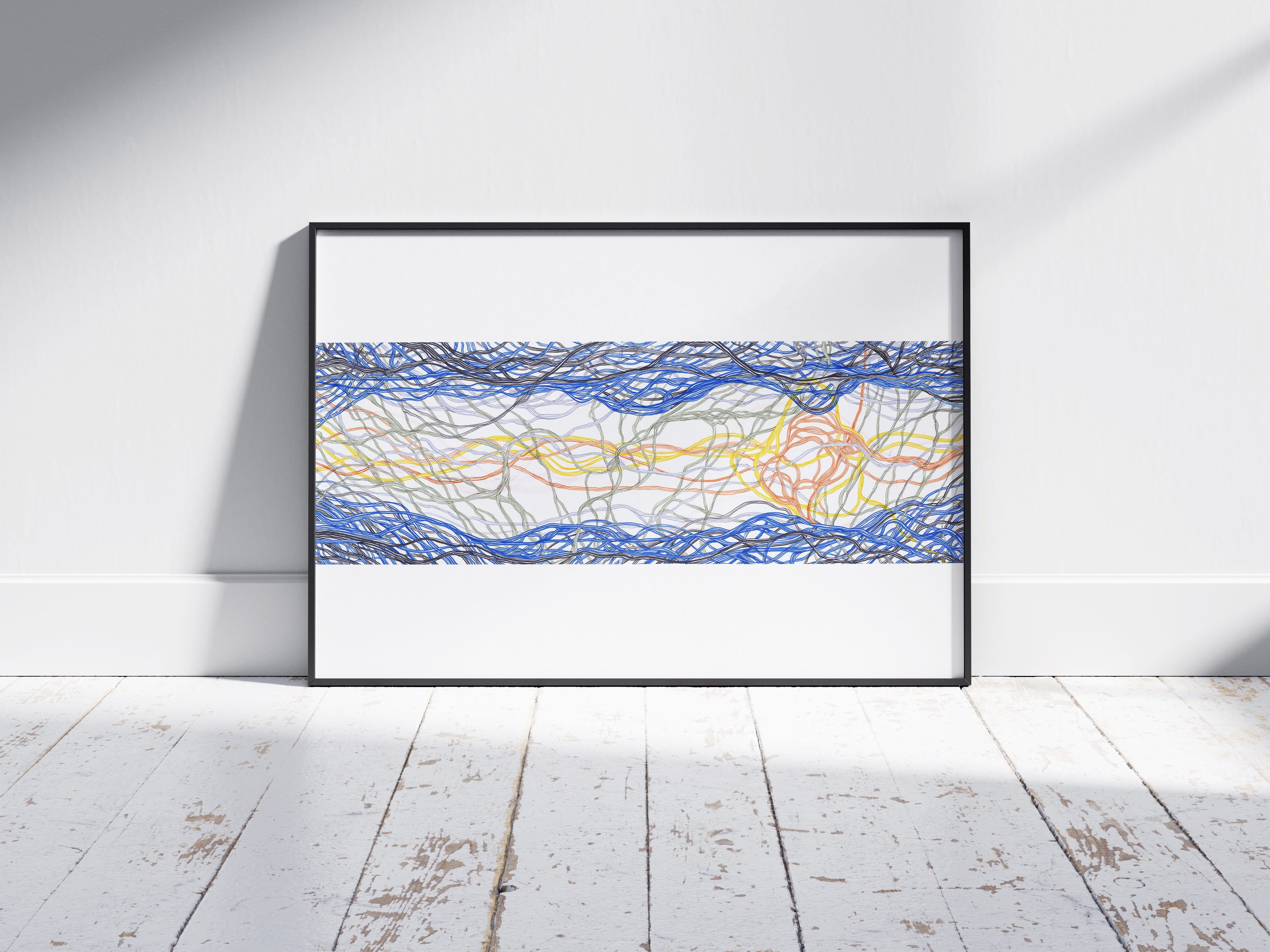 Inspiring lines abstract art created by emerging artist