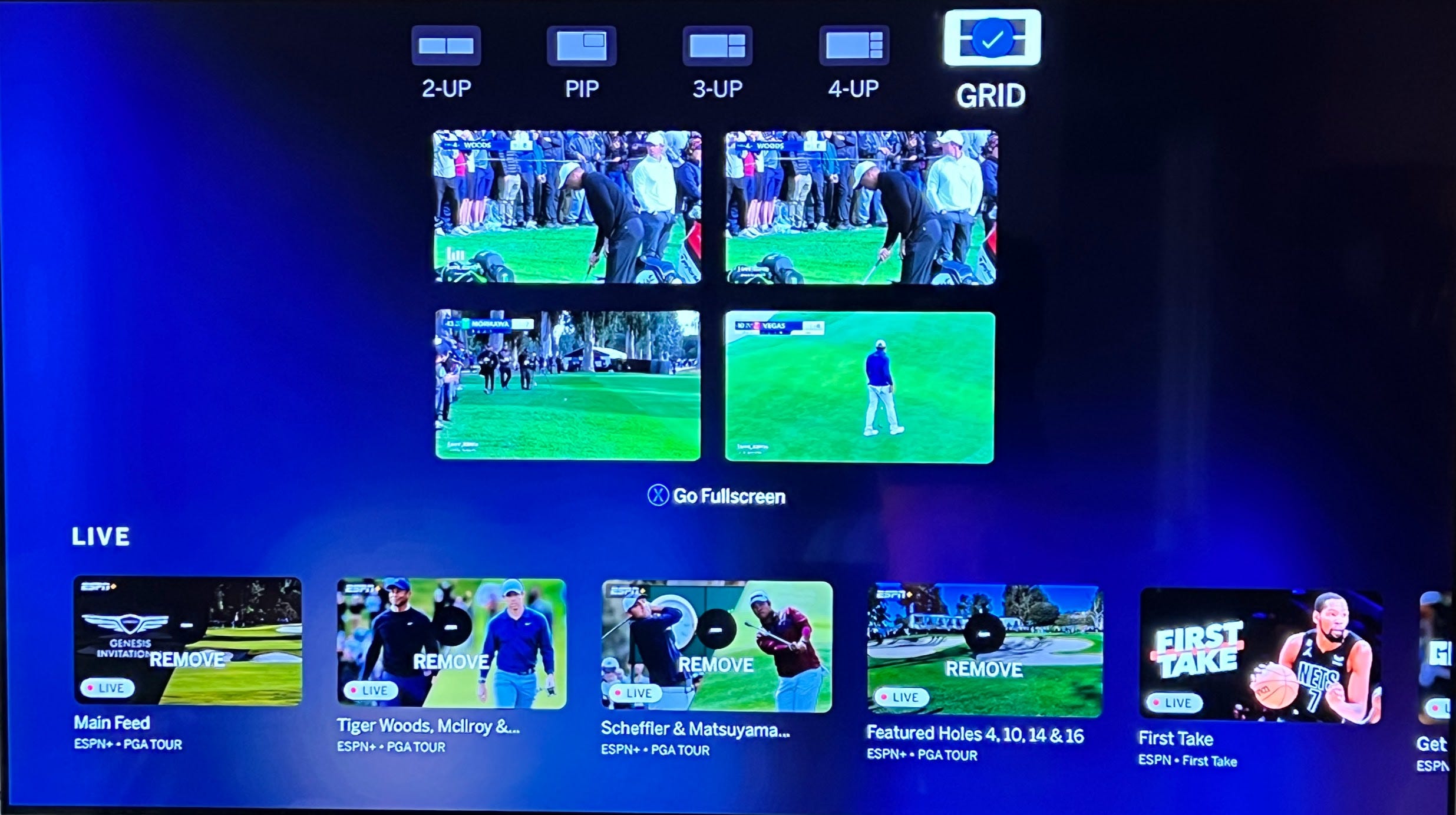 Multi-View, A TV Service With Multiple Channels Streaming at Once