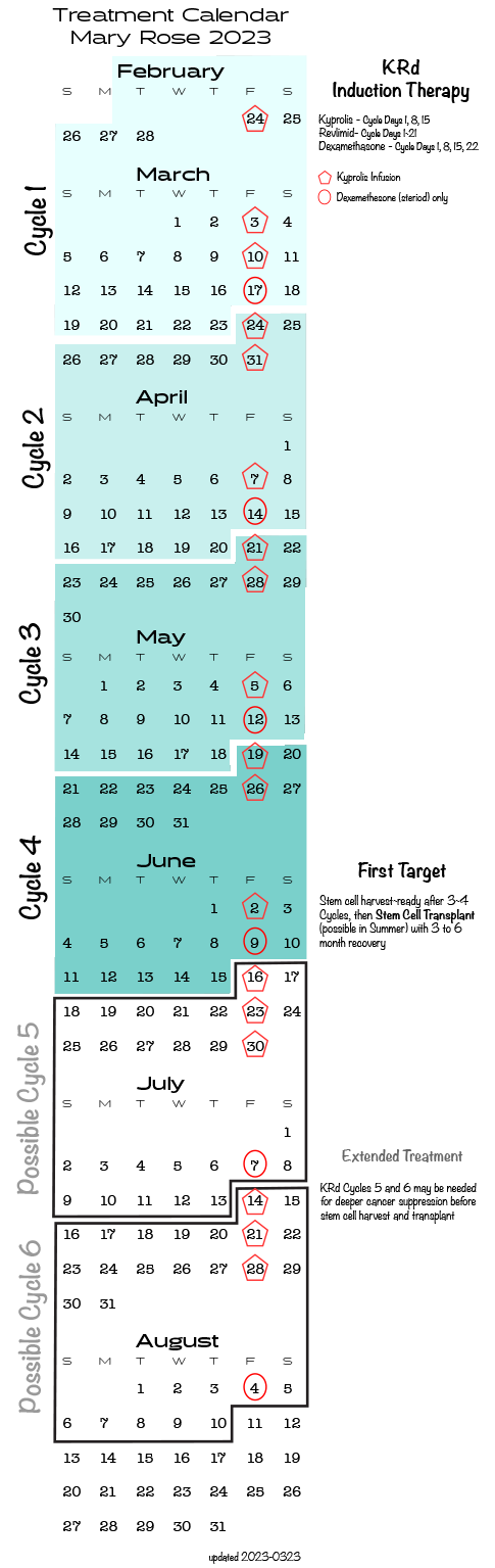 KRd Myeloma Treatment Calendar Version 1