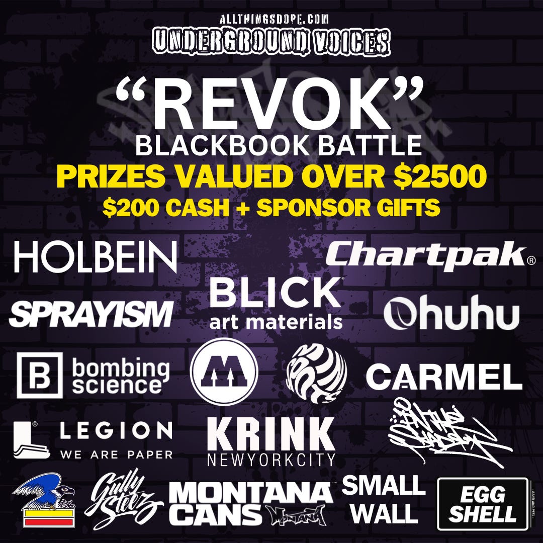 "REVOK" Blackbook Graffiti Battle - allthingsdope