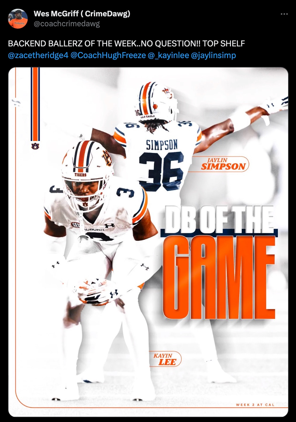 Why Kayin Lee's Auburn career has gotten off to a truly special start