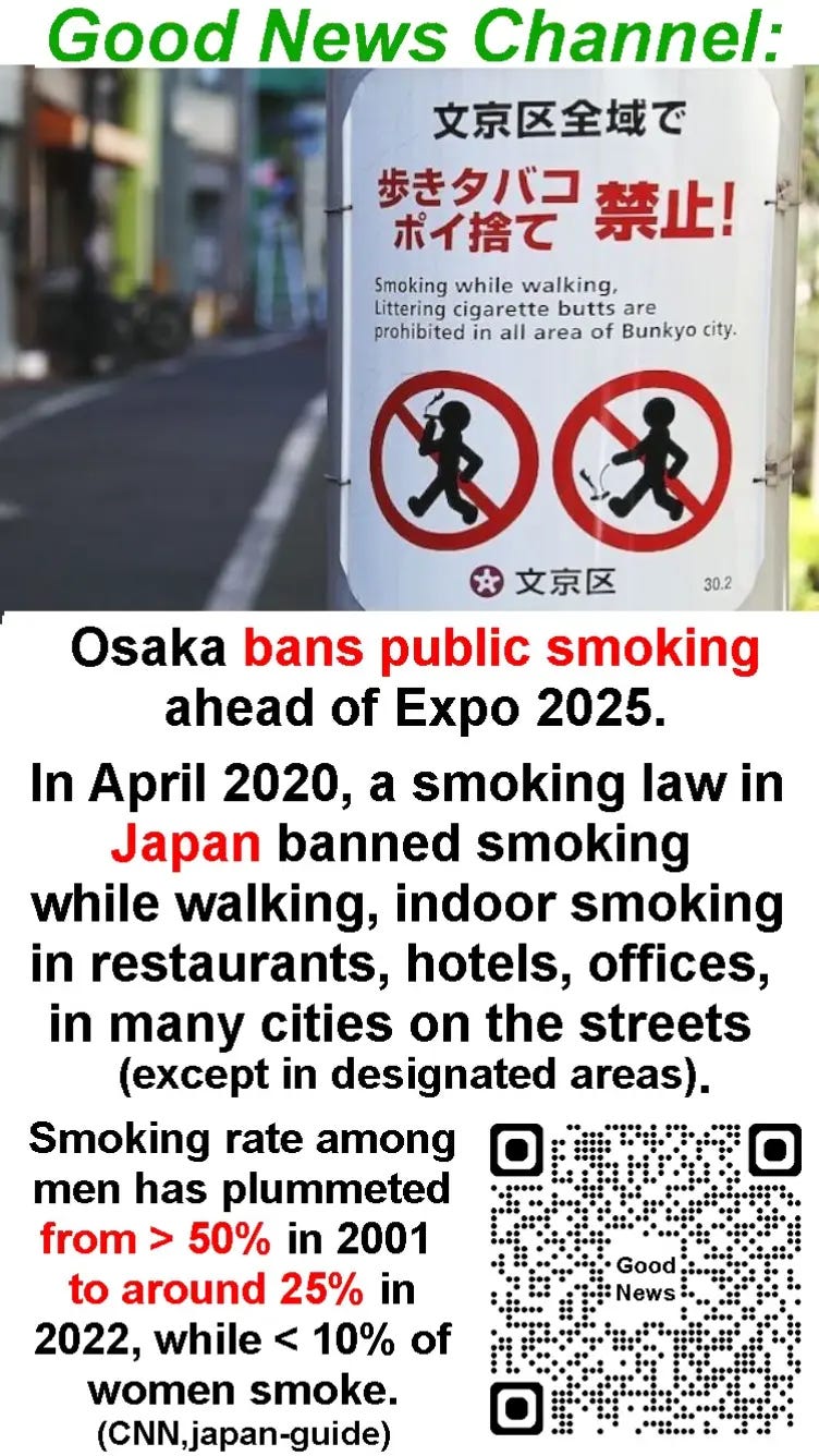 Ban of public smoking in Osaka/Japan - Good-News-Channel