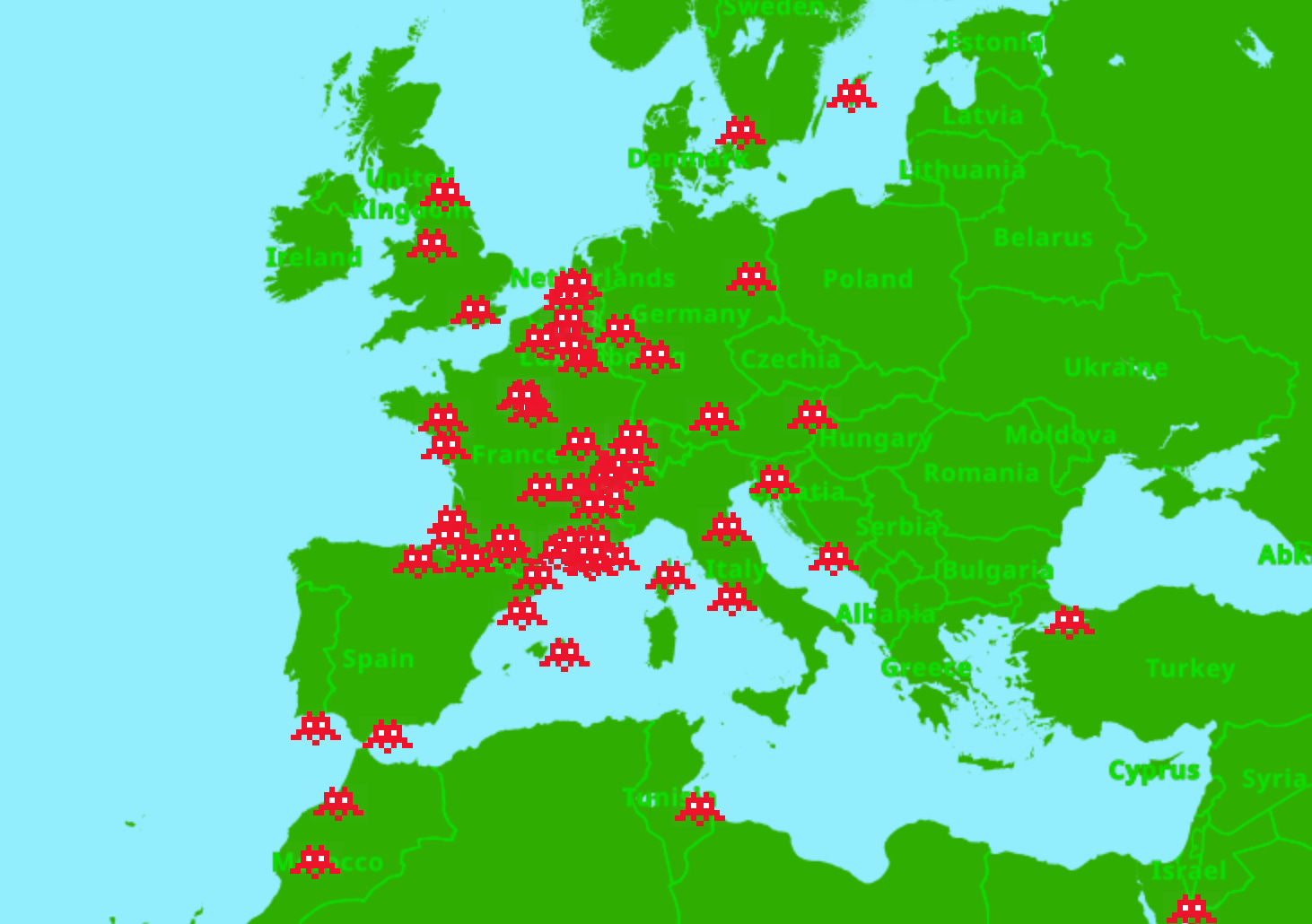 FTBL is not football: decoding Invader locations